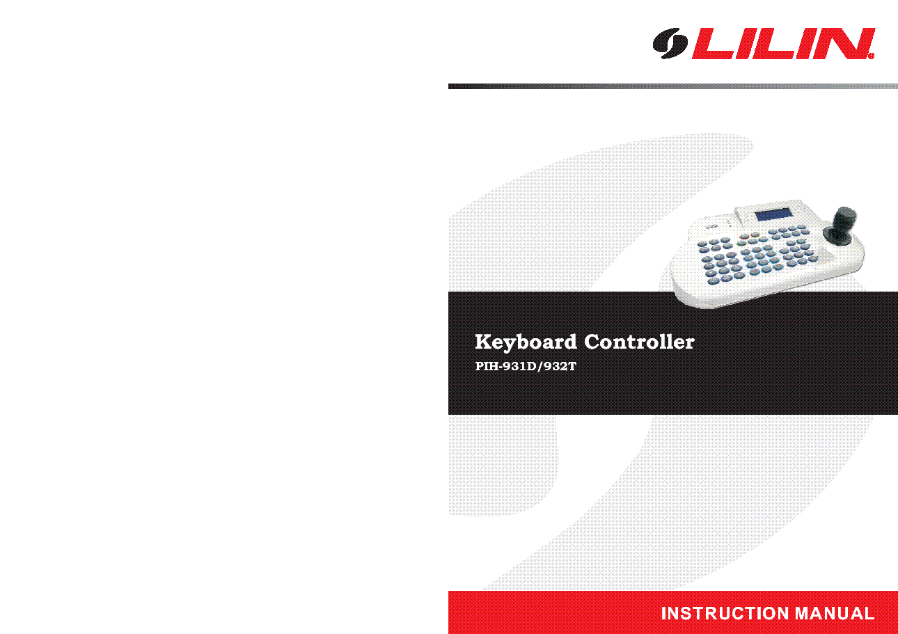 LILIN PIH 931D PIH 932T KEYBOARD CONTROLLER INSTRUCTION MANUAL Service