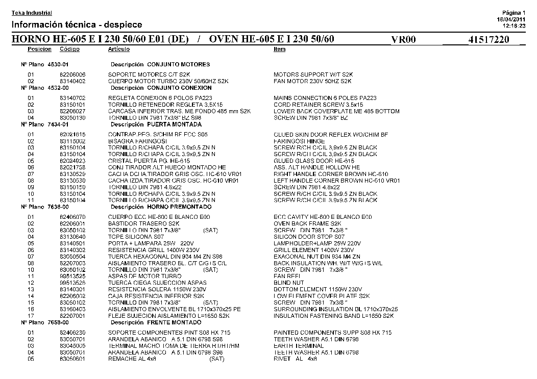 TEKA HE 605 E I E01 DE Service Manual download, schematics, eeprom ...