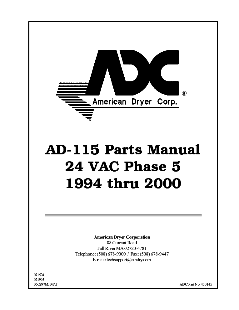 ADC AD-115 24 VAC PHASE 5 Service Manual download, schematics, eeprom ...