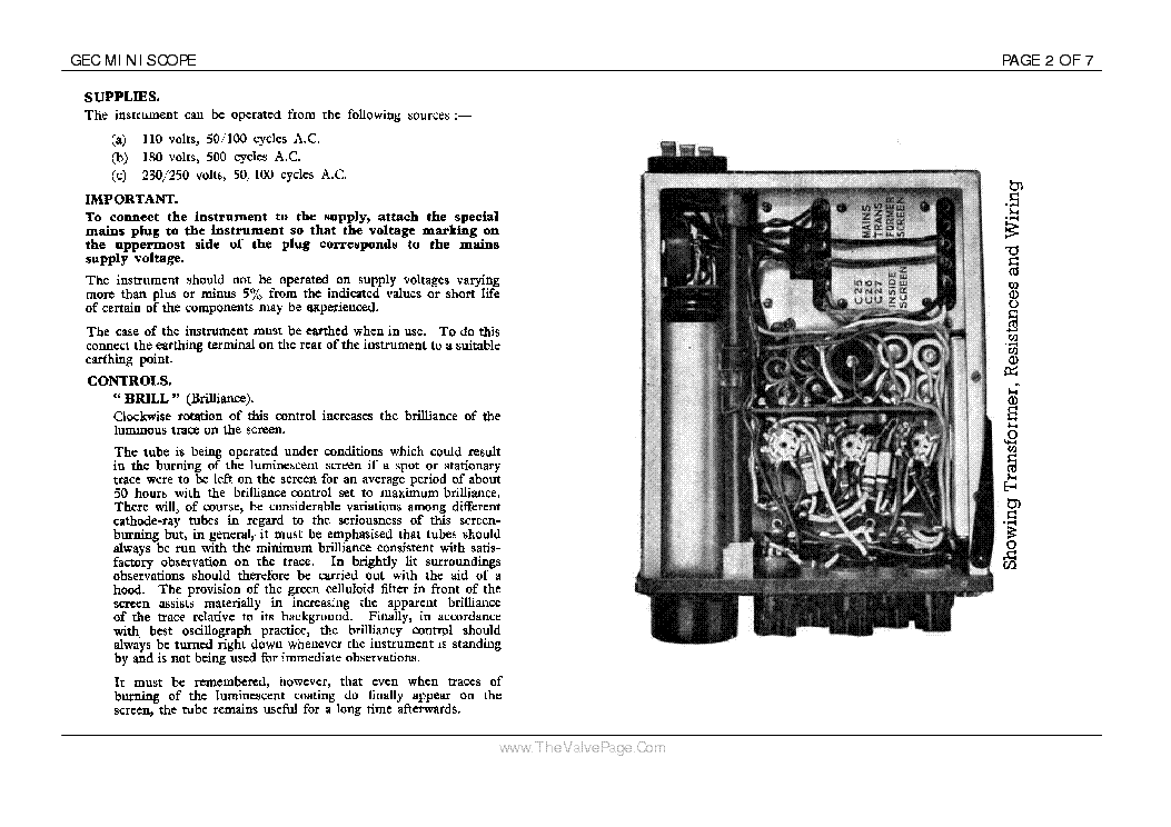 Gec Miniscope 300khz Oscilloscope 1949 Sm Service Manual Download Schematics Eeprom Repair