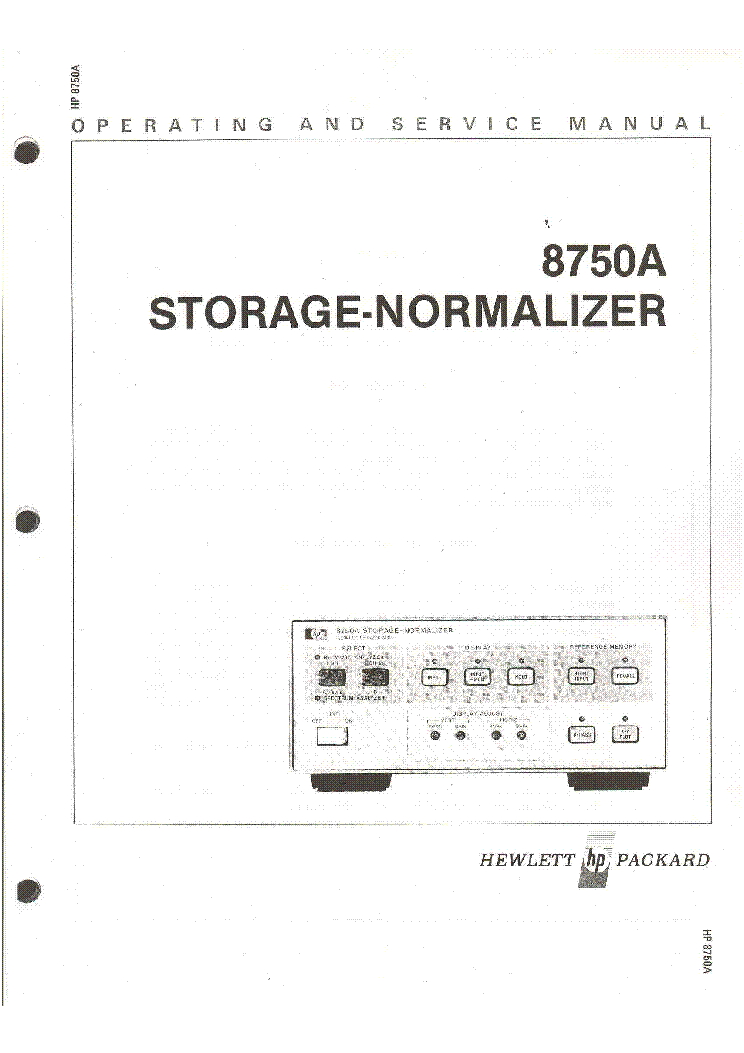 HP HP-8750A STORAGE-NORMALIZER FOR-VARIOUS-NETWORK-SPECTRUM-ANALYZERS ... HP HP-8750A STORAGE-NORMALIZER FOR-VARIOUS-NETWORK-SPECTRUM-ANALYZERS ...