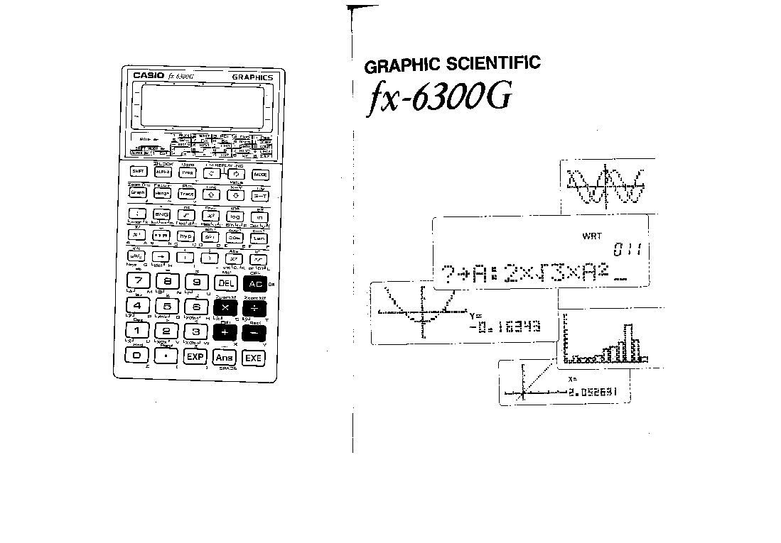 CASIO FX 6300G GRAPHIC SCIENTIFIC CALCULATOR 2008 OP SM Service Manual 