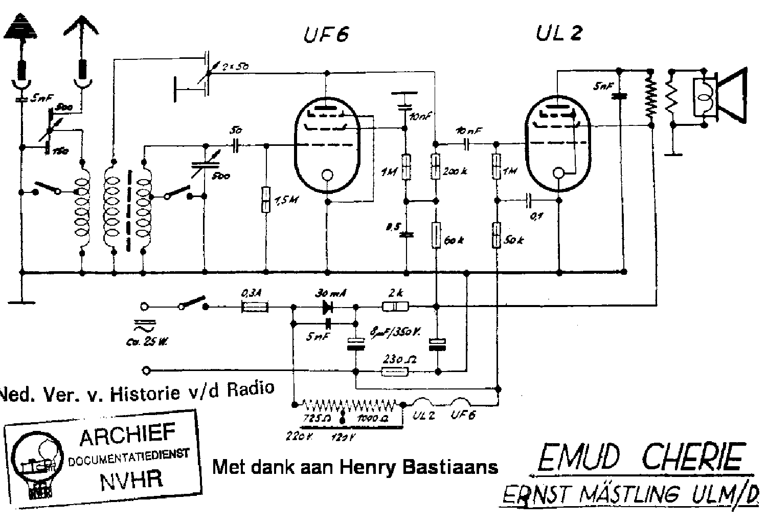 Emud Cherie Ac Dc Receiver Sch Service Manual Download Schematics