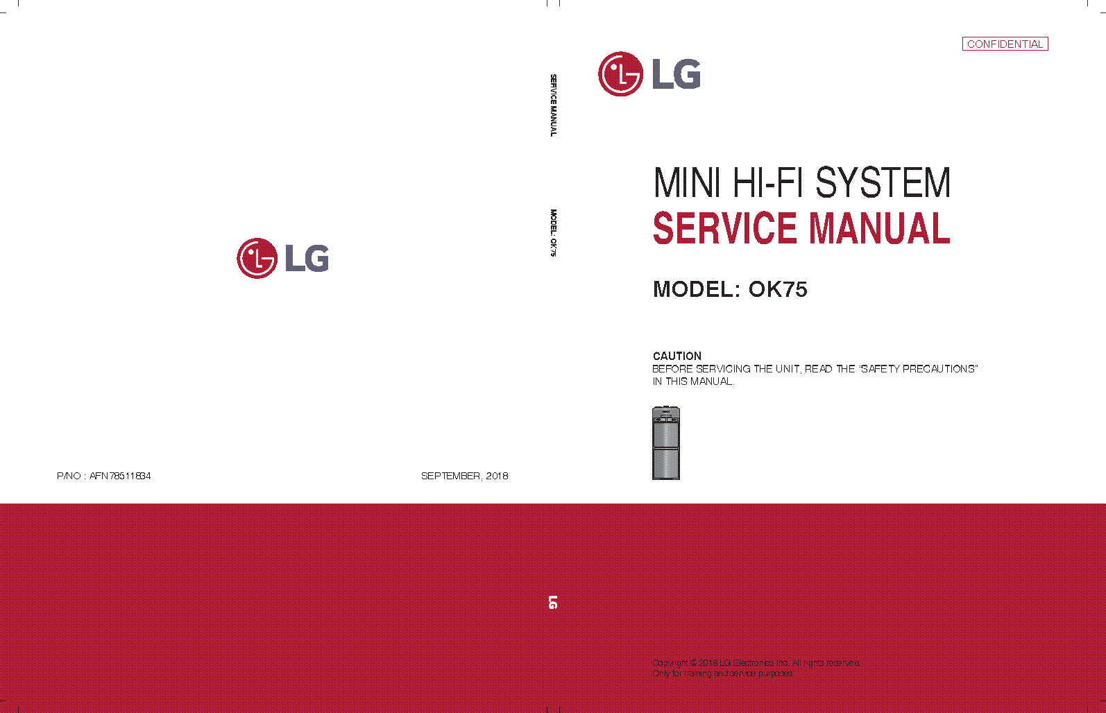 LG OK75 SM Service Manual download, schematics, eeprom, repair info for ...