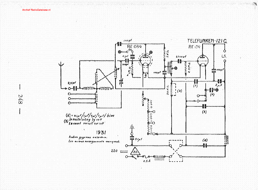 TELEFUNKEN 121G RADIO 1931 SCH Service Manual download, schematics ...