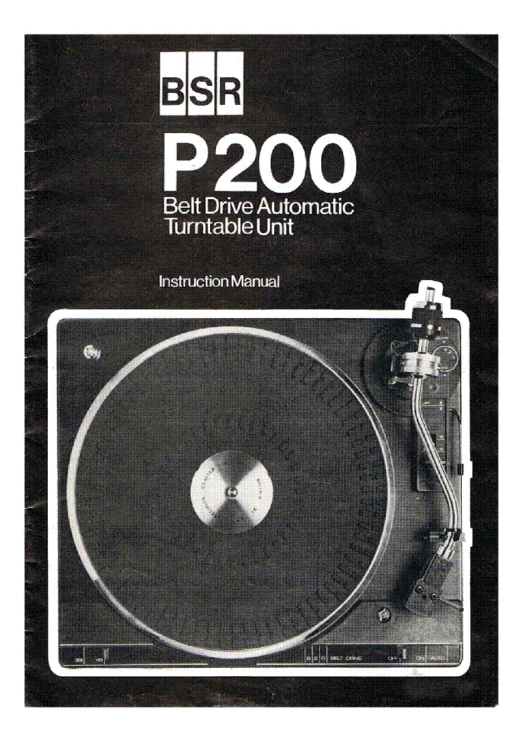 BSR P200 TURNTABE UM Service Manual Download Schematics Eeprom