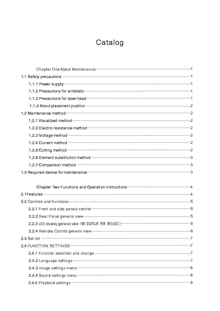 BBK DV216SI SERVICE MANUAL Service Manual download, schematics, eeprom ...