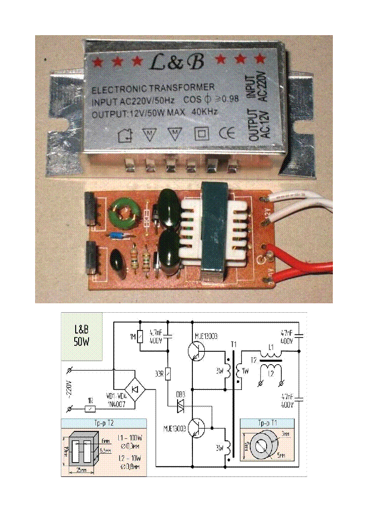 ELECTRONIC TRANSFORMERS L B 50W TASCHIBRA 60W HOROZ HL371 105W RELCO ...